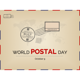 Free - World Postal Day PowerPoint Template and Google Slides Theme