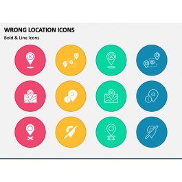 Wrong Location Icons for PowerPoint and Google Slides - PPT Slides