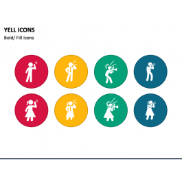 Yell Icons for PowerPoint and Google Slides - PPT Slides
