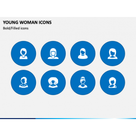 Young Woman Icons for PowerPoint and Google Slides - PPT Slides