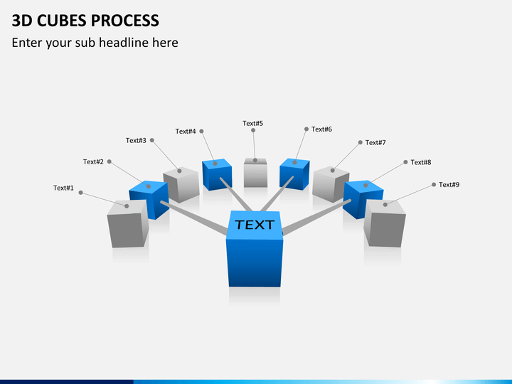 3D Cubes Process PowerPoint and Google Slides Template - PPT Slides