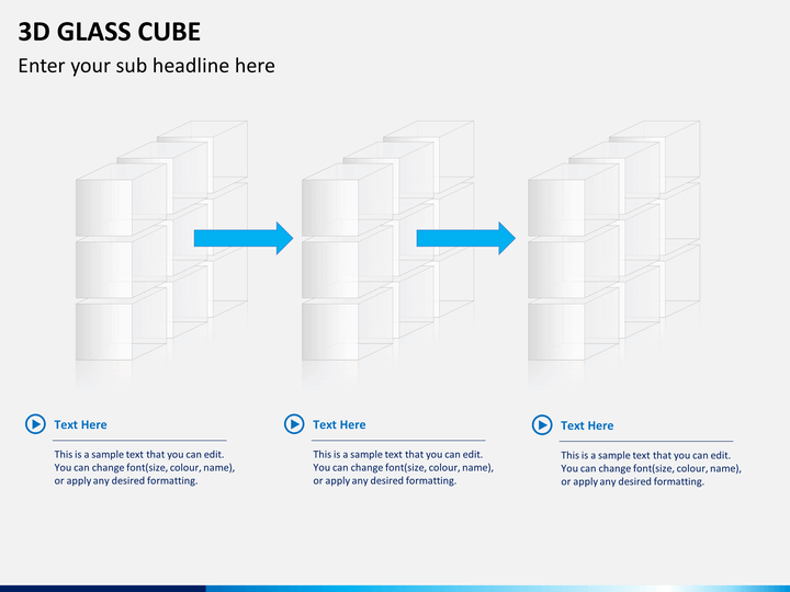 3D Glass Cube PowerPoint and Google Slides Template - PPT Slides
