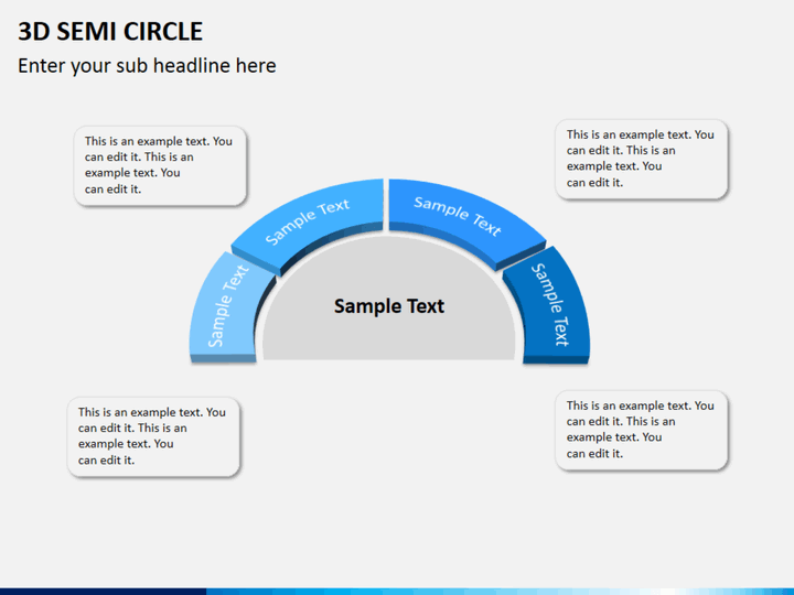 3D Semi Circle for PowerPoint - PPT Slides