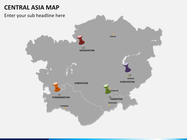 Central Asia Map for PowerPoint and Google Slides - PPT Slides