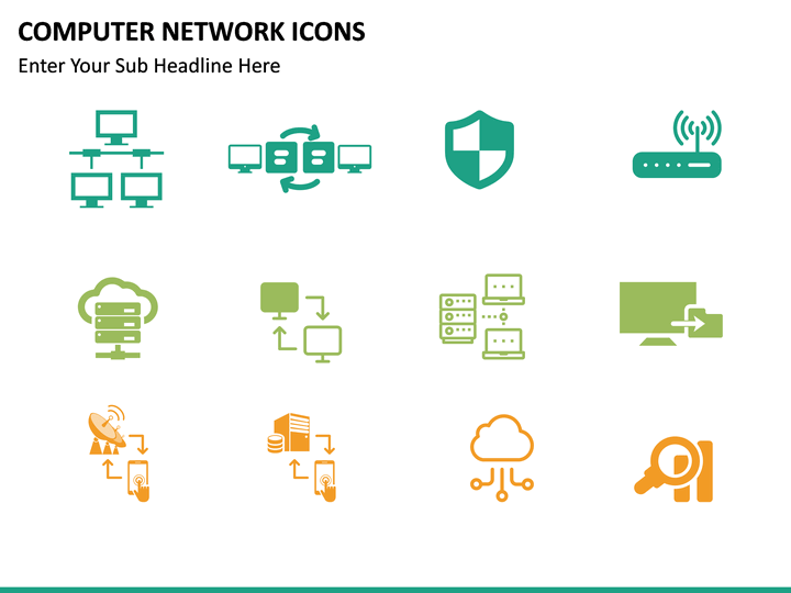 Computer Network Icons for PowerPoint and Google Slides - PPT Slides