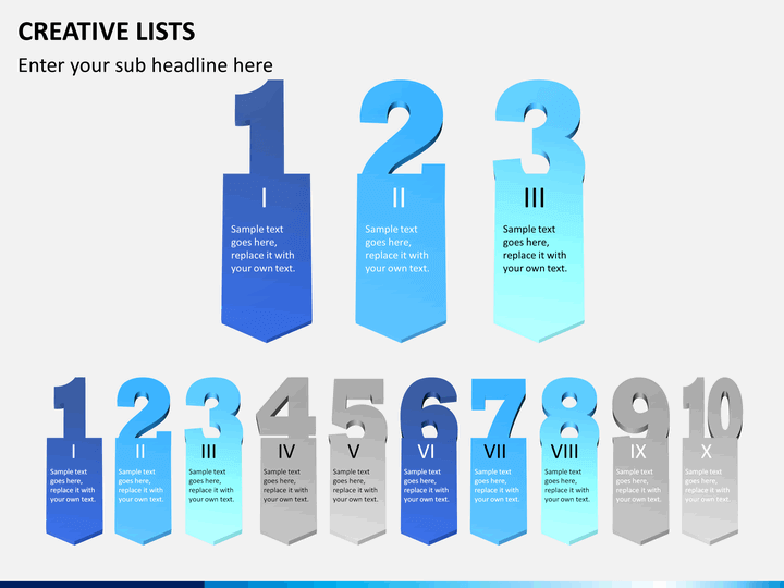 Creative Lists PowerPoint and Google Slides Template - PPT Slides