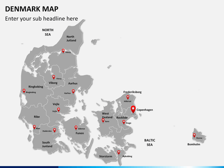 Denmark Map for PowerPoint and Google Slides - PPT Slides