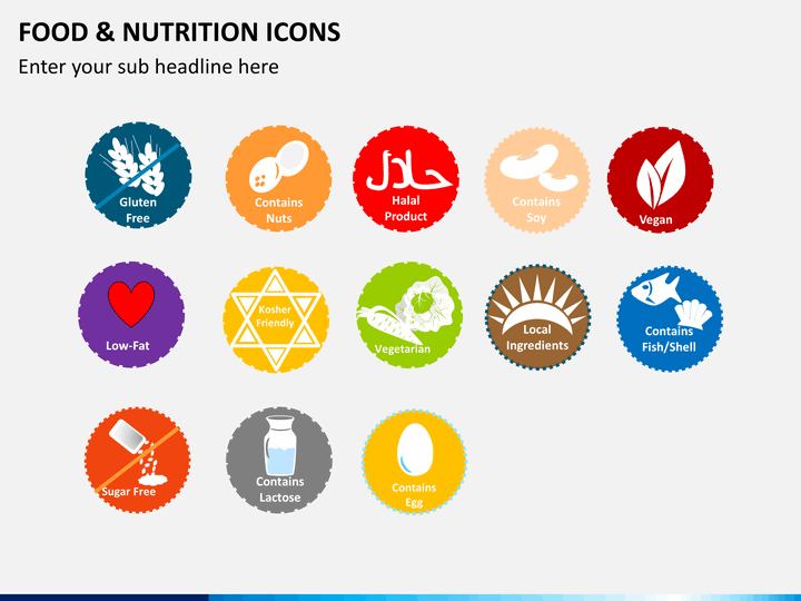 Food & Nutrition Icons for PowerPoint and Google Slides - PPT Slides