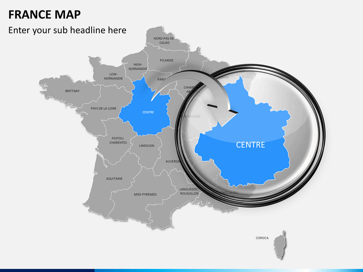 France Map for PowerPoint and Google Slides - PPT Slides
