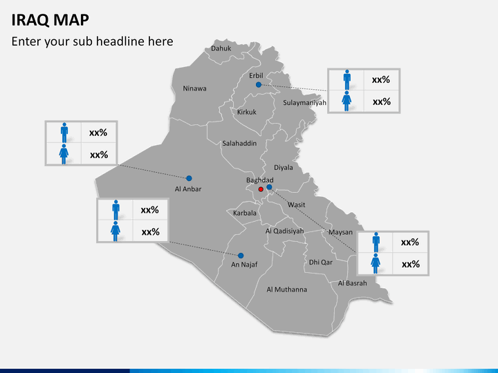 Iraq Map for PowerPoint and Google Slides - PPT Slides