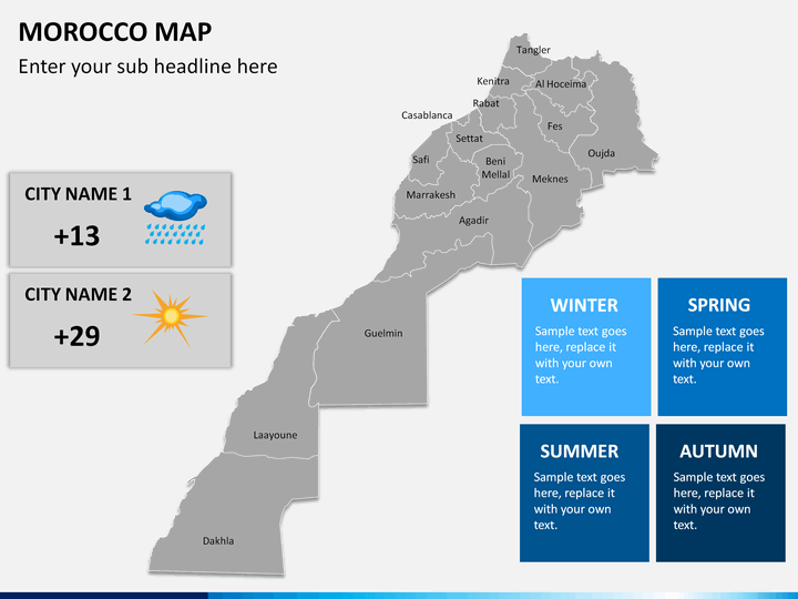 Morocco Map for PowerPoint and Google Slides - PPT Slides