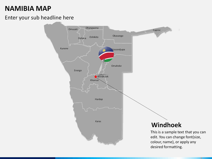 Namibia Map for PowerPoint and Google Slides - PPT Slides