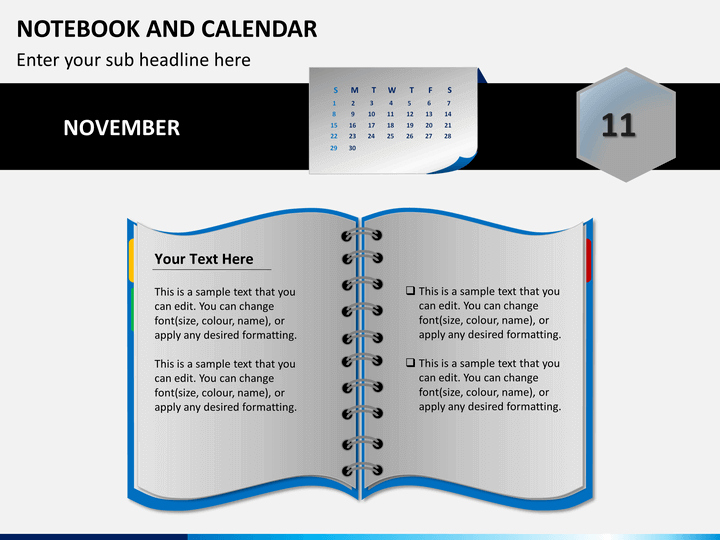 Notebook and Calendar PowerPoint and Google Slides Template - PPT Slides