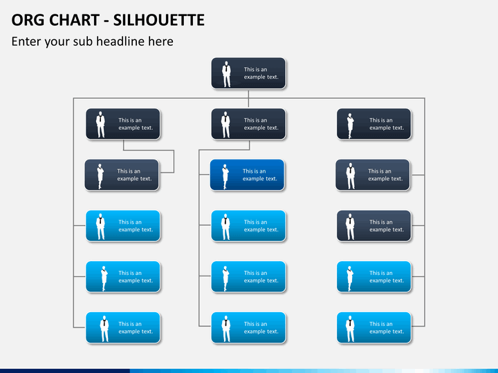 ORG Chart with Silhouette for PowerPoint and Google Slides - PPT Slides
