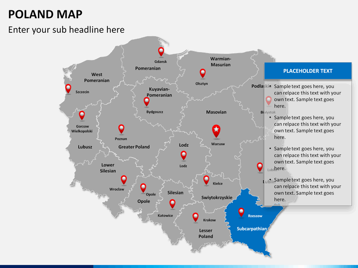 Poland Map for PowerPoint and Google Slides - PPT Slides