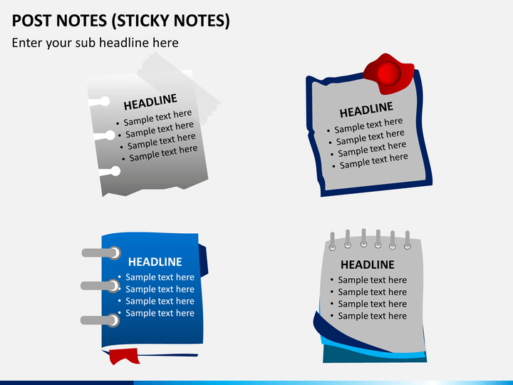 Post It Notes (Sticky Notes) for PowerPoint and Google Slides - PPT Slides