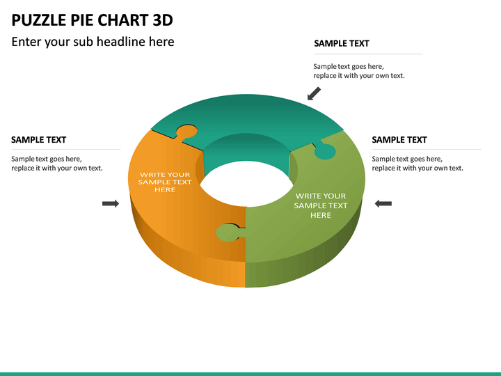 PowerPoint Puzzle Pie Chart 3D | SketchBubble