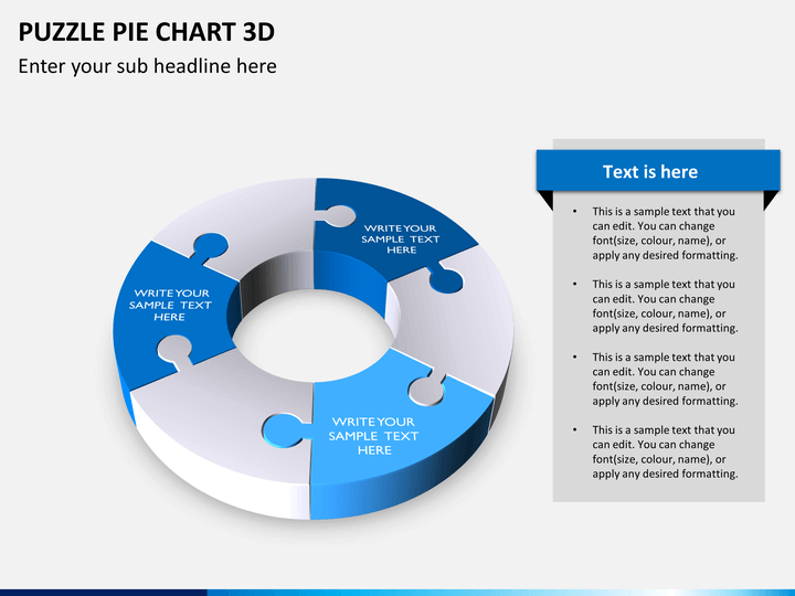 Puzzle Pie Chart 3D PowerPoint and Google Slides Template - PPT Slides
