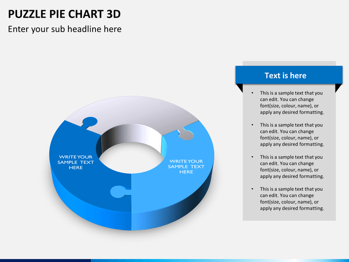 Puzzle Pie Chart 3D PowerPoint and Google Slides Template - PPT Slides