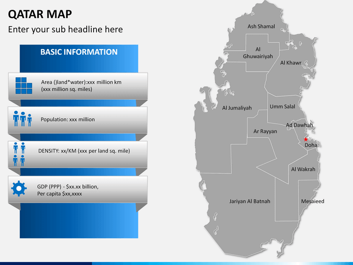 Qatar Map 01 Powerpoint Template
