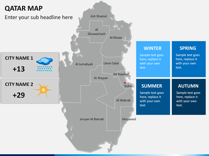 Qatar Map for PowerPoint and Google Slides - PPT Slides