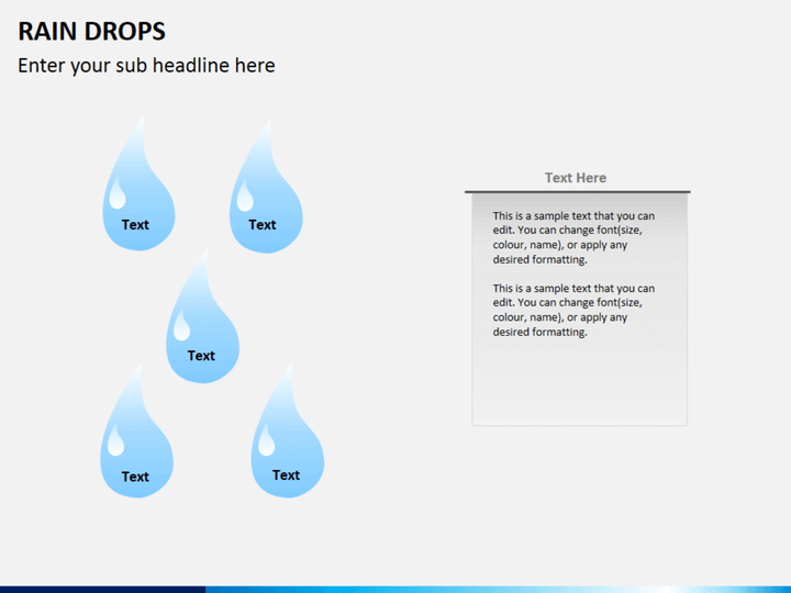 Rain Drops PowerPoint and Google Slides Template - PPT Slides