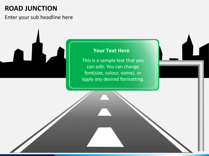 Road Junction PowerPoint and Google Slides Template - PPT Slides