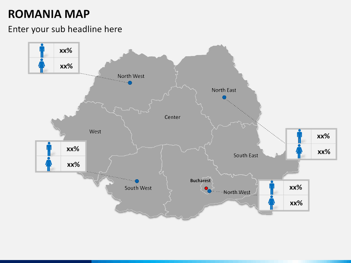 Romania Map 01 Powerpoint Templates