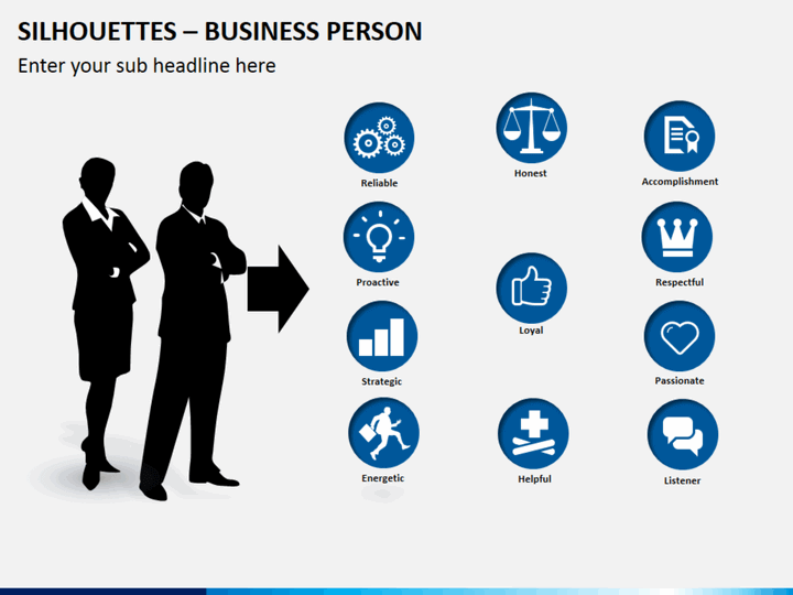 Silhouettes - Business Person PowerPoint and Google Slides Template ...