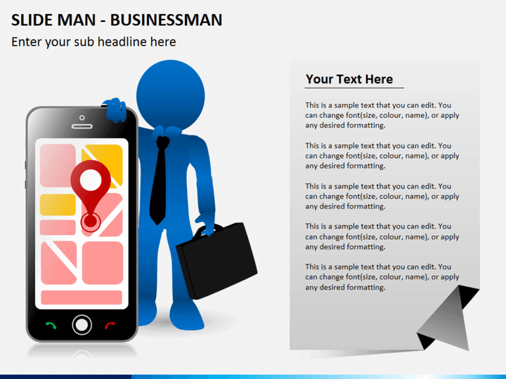 Slide Man (3D Man) - Business for PowerPoint and Google Slides