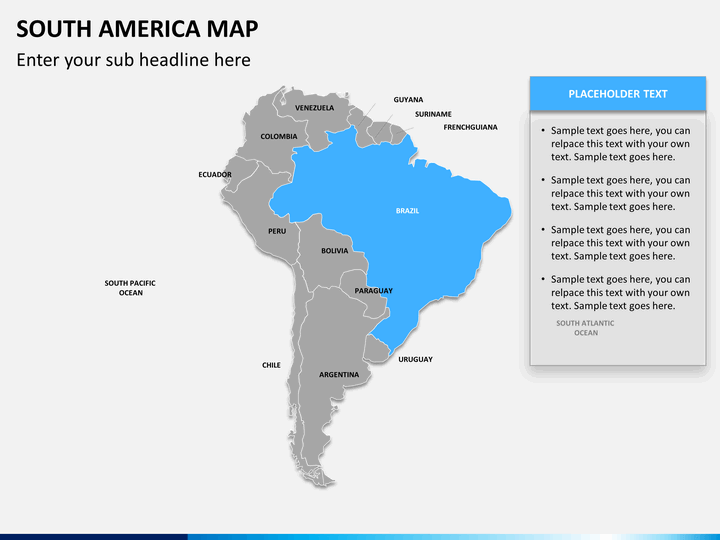 South America Map Template for PowerPoint and Google Slides - PPT Slides