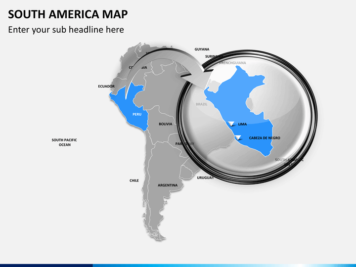 South America Map Template for PowerPoint and Google Slides - PPT Slides