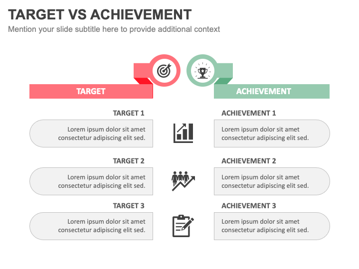 Target Vs Achievement PowerPoint and Google Slides Template - PPT Slides