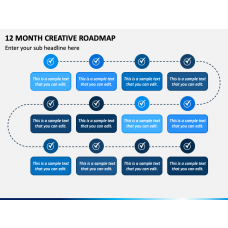 12 Month Roadmap PowerPoint Template - PPT Slides