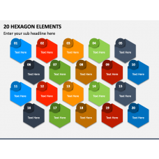 20 Option Hexagons PowerPoint Template and Google Slides Theme