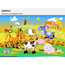 Animal Face Icons PowerPoint Template - PPT Slides