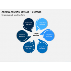 6 Stages Arrow Loop Cycle PPT Slide | SketchBubble