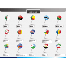 Country Flag Pins PowerPoint Template - PPT Slides | SketchBubble