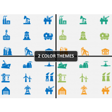 Oil & Gas Industry Icons PowerPoint Template - PPT Slides