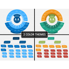 ORG Chart with Silhouette PowerPoint Template