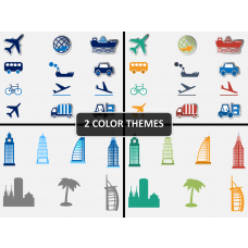 Vehicle Icons PowerPoint Template - PPT Slides
