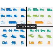 Vehicle Icons PowerPoint Template - PPT Slides