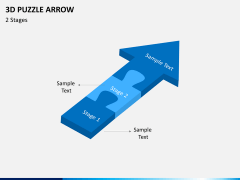 3D Puzzle Arrow PowerPoint and Google Slides Template - PPT Slides