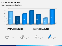 Cylinder Bar Chart (Data Driven) for PowerPoint - PPT Slides