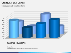 Cylinder Bar Chart (Data Driven) for PowerPoint - PPT Slides
