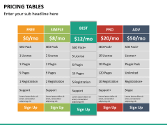 Pricing Tables PowerPoint | SketchBubble