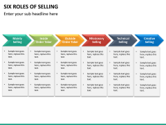 Six Roles of Selling PowerPoint Template | SketchBubble