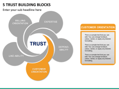 5 Trust Building Blocks PowerPoint Template | SketchBubble