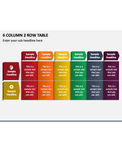 6 Columns 10 Rows for PowerPoint and Google Slides - PPT Slides