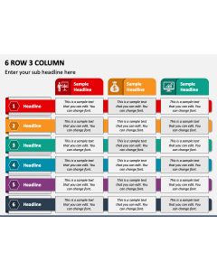 6 Rows 2 Columns Table for PowerPoint and Google Slides - PPT Slides